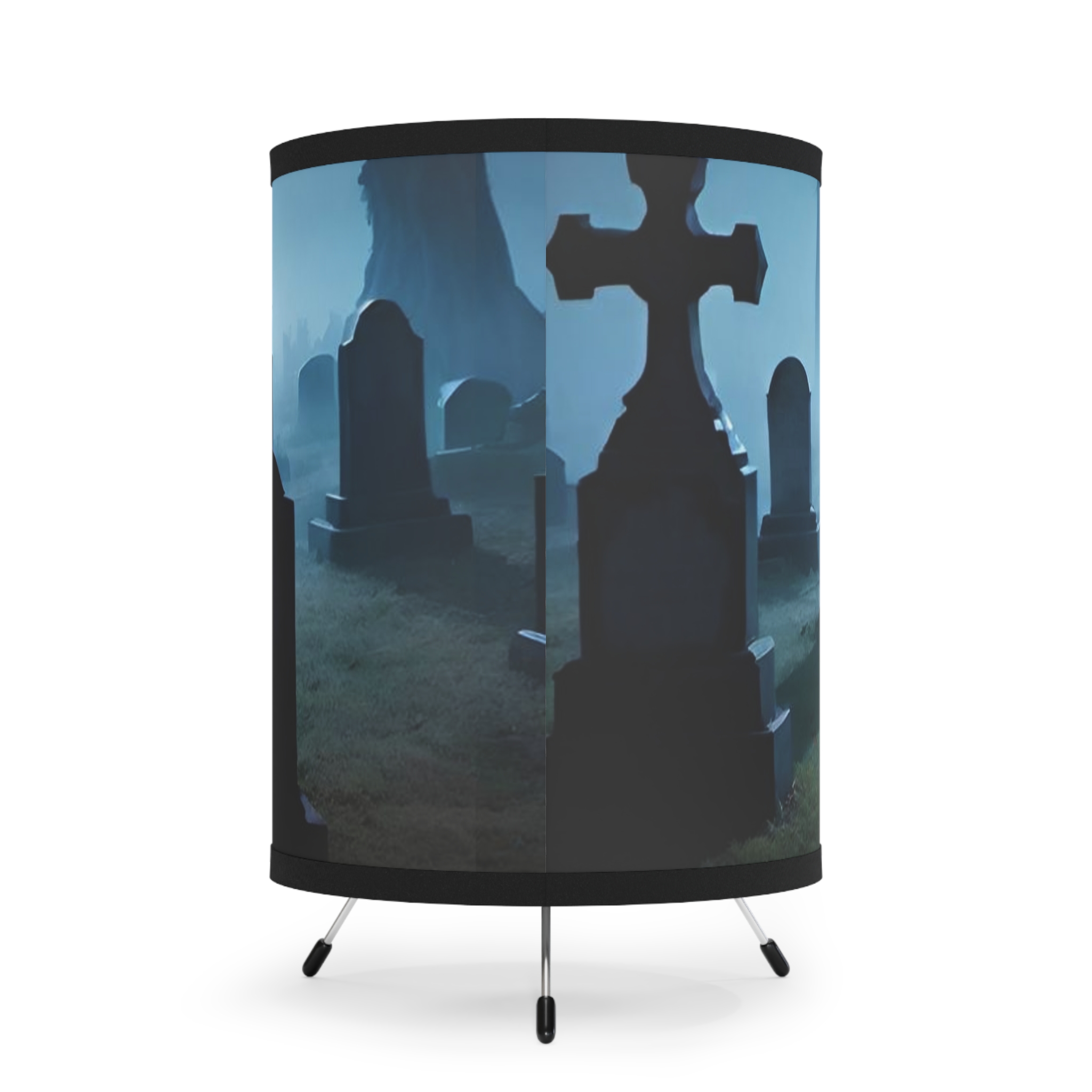 Tripod Lamp, Gothic Spooky Cemetery Design – Paranormal Down Under
